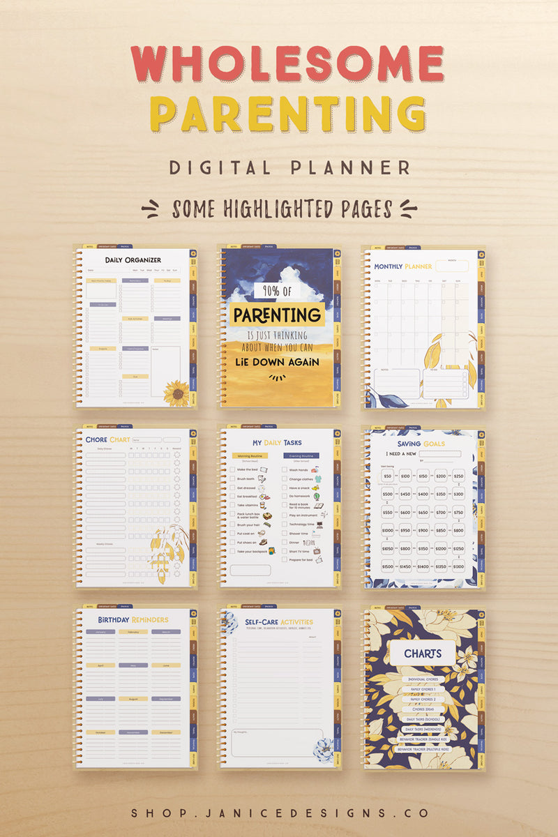 Wholesome Parenting Digital Planner (72 Pages)