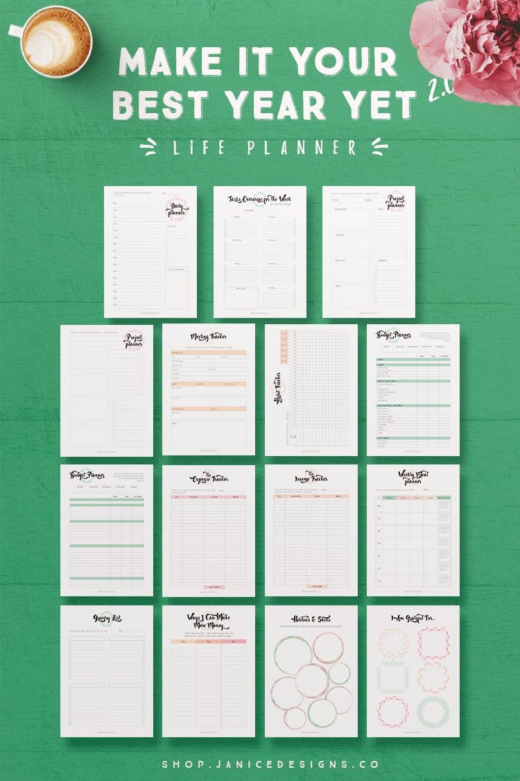 Make It Your Best Year Yet Life Planner (Color)