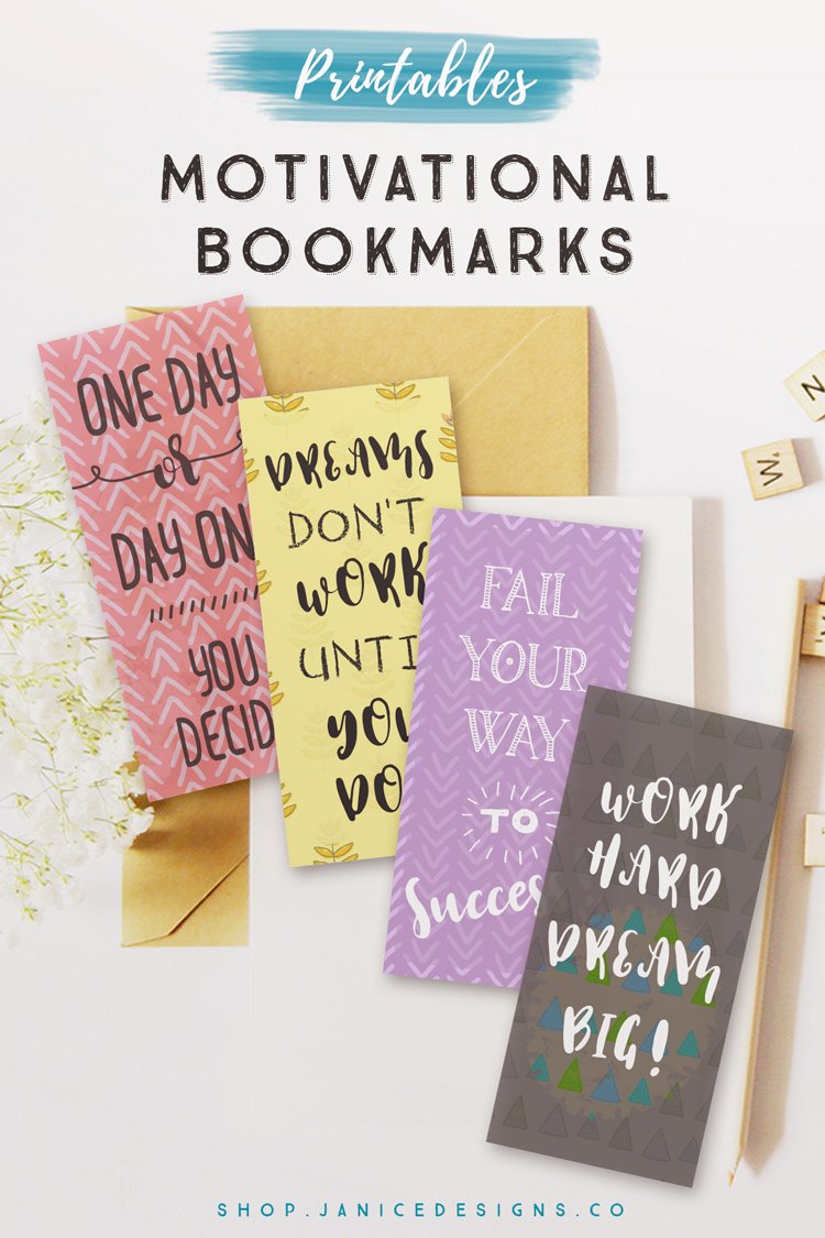Motivational Printable Bookmarks*