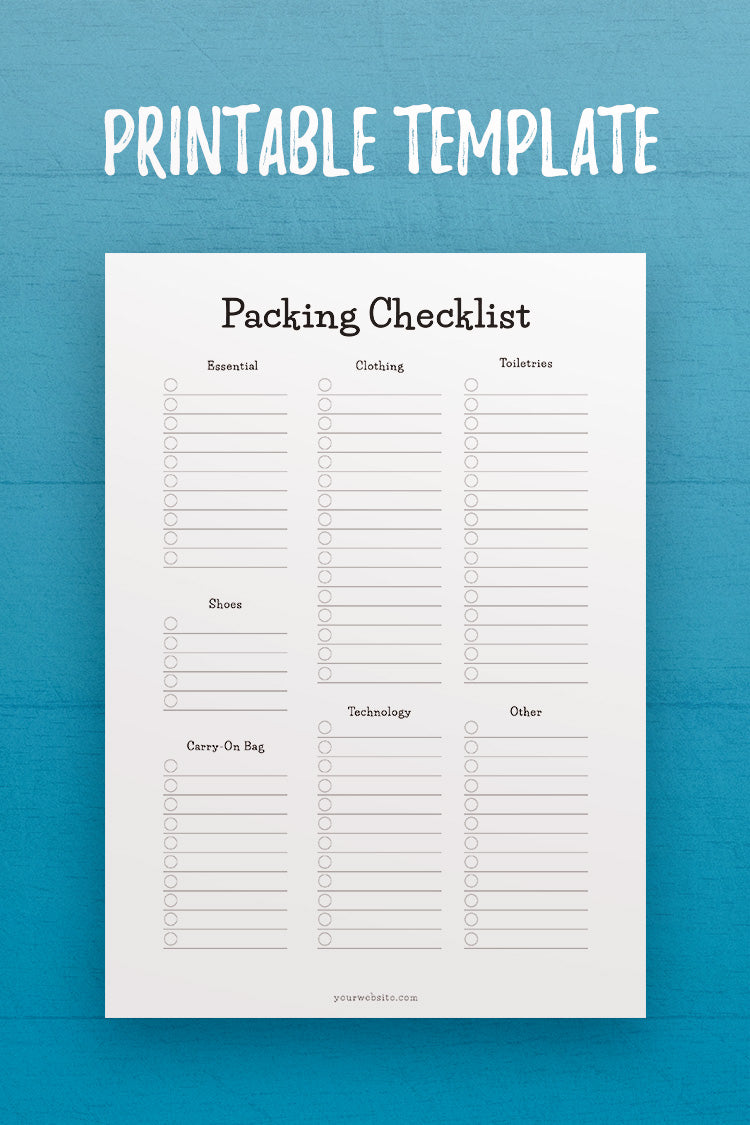 blank checklist template