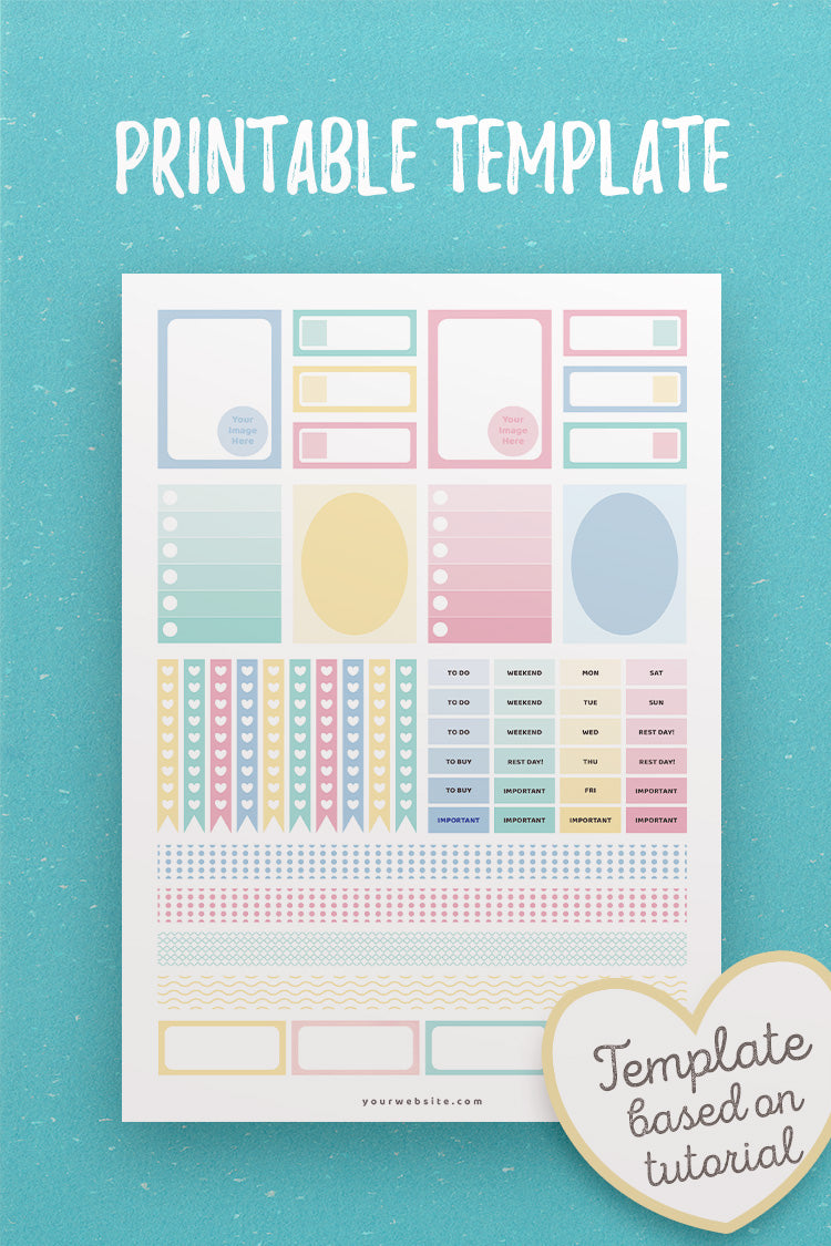 Macaroon Stickers Template